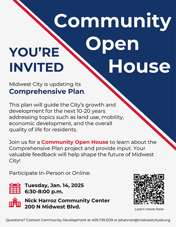 Community Open House - Midwest City Comprehensive Plan | Midwest City Oklahoma