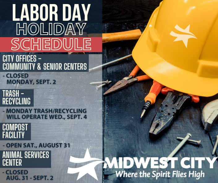 Labor Day Holiday Schedule 2024 | Midwest City Oklahoma
