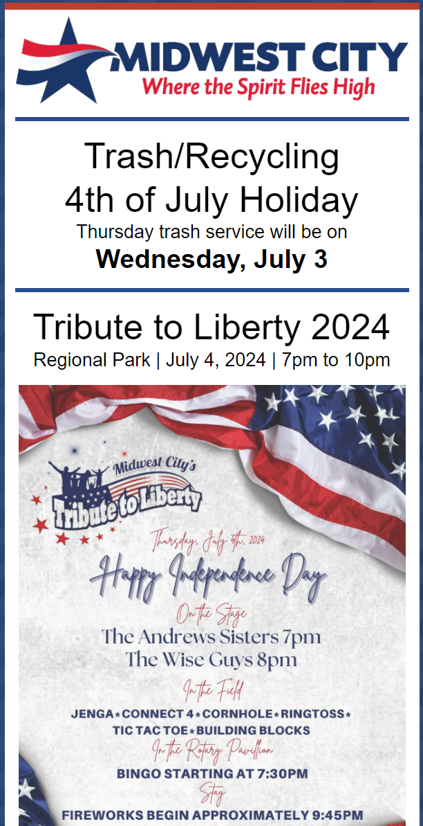 July 2024 Midwest City Newsletter | Midwest City Oklahoma